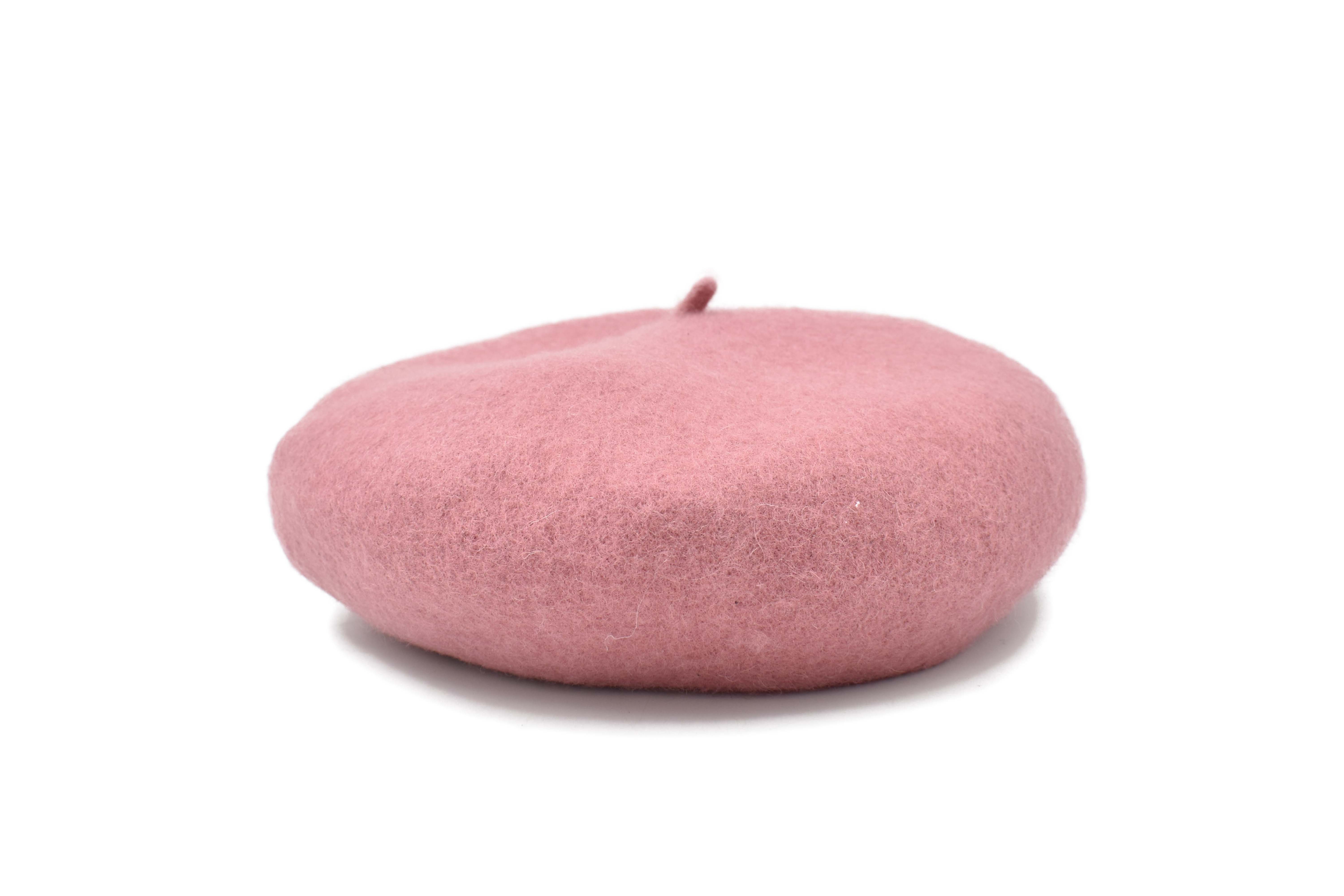 Boina Francesa de Lana Rosa