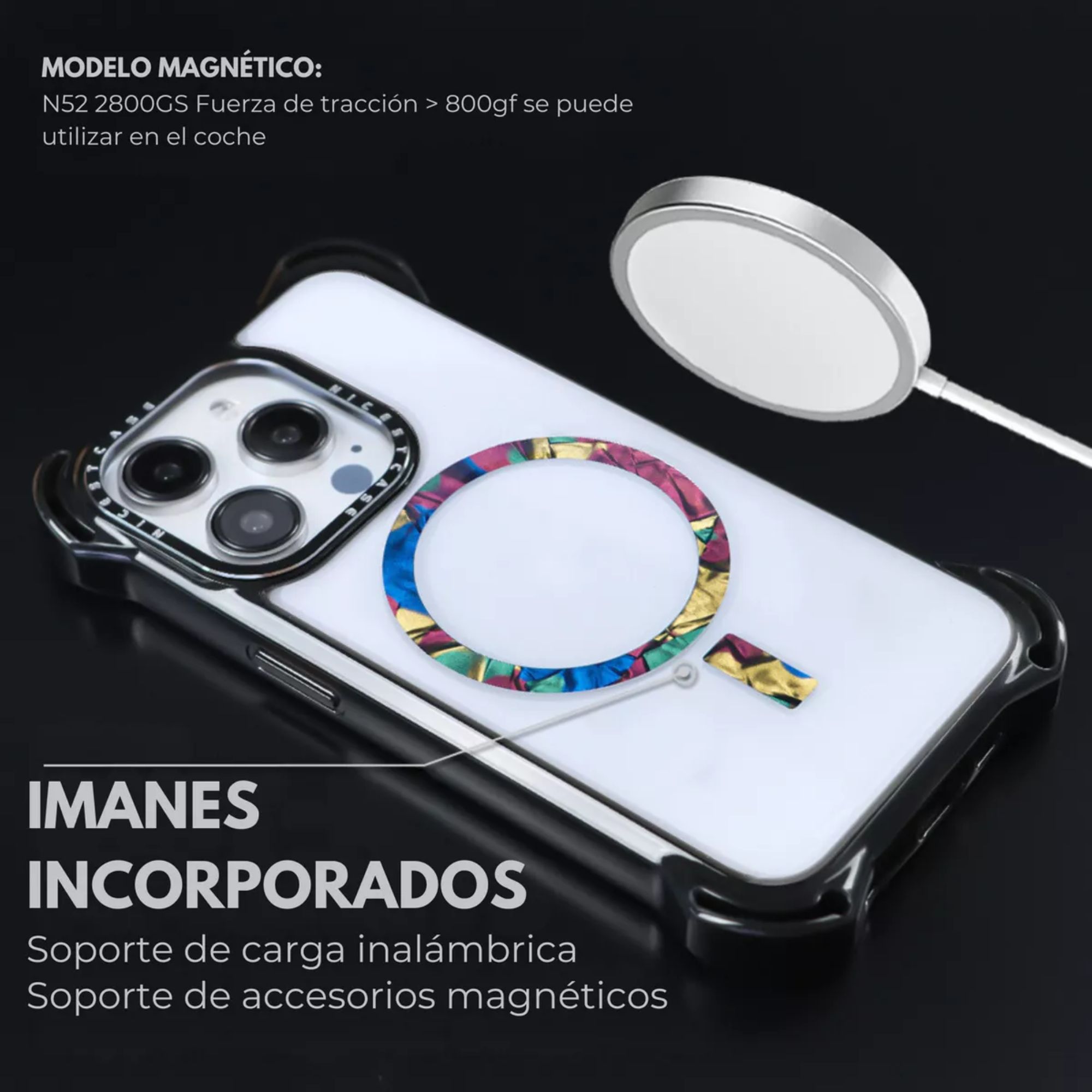 Funda Case Uso Rudo Ultra Bounce Epoxi Para Iphone 15 Pro Coral negro ...