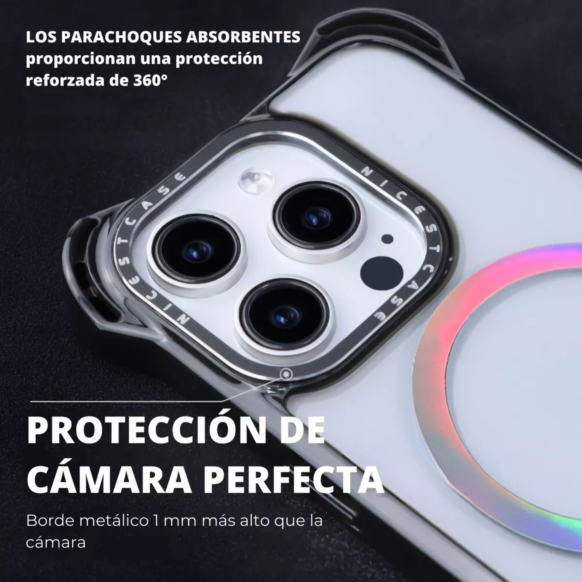 Funda Case Uso Rudo Ultra Bounce Epoxi Para Iphone 13 pro max Tornasol