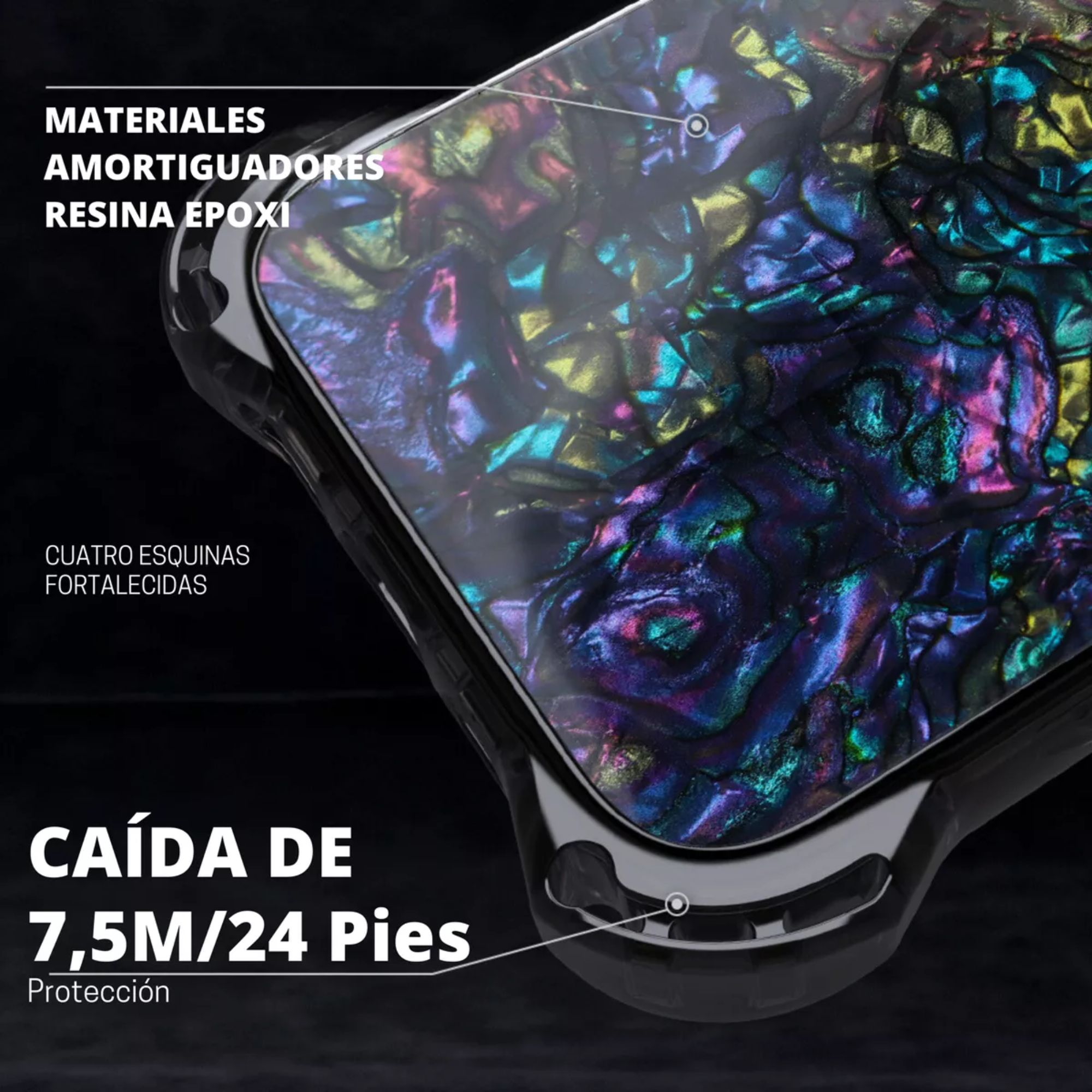 Funda Uso Rudo Ultra Bounce Concha Nacar Para Iphone 14 plus/15 plus ...