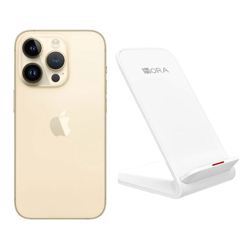 iPhone 14 Pro Max 256GB Dorado E-SIM Reacondicionado Grado A + Base ...
