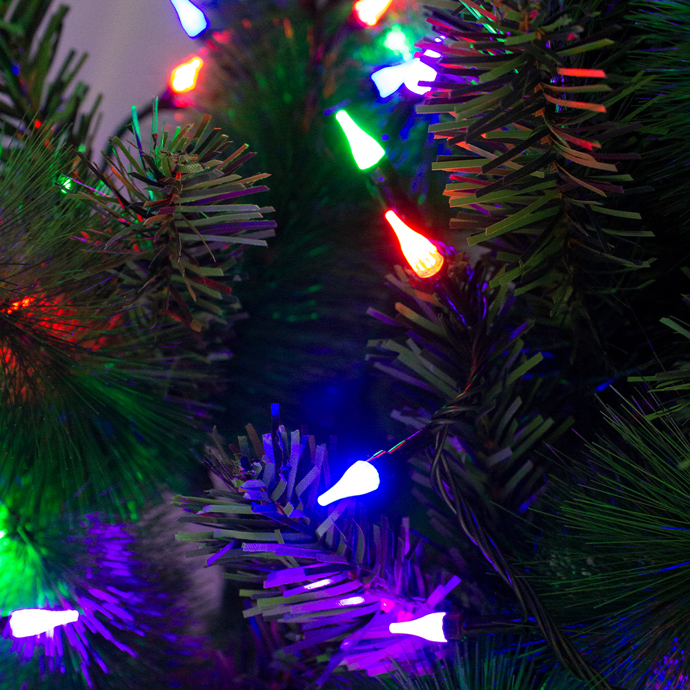 Serie Tira Navideña 140 Focos Luz Led Pico Multicolor 50 Mts ...