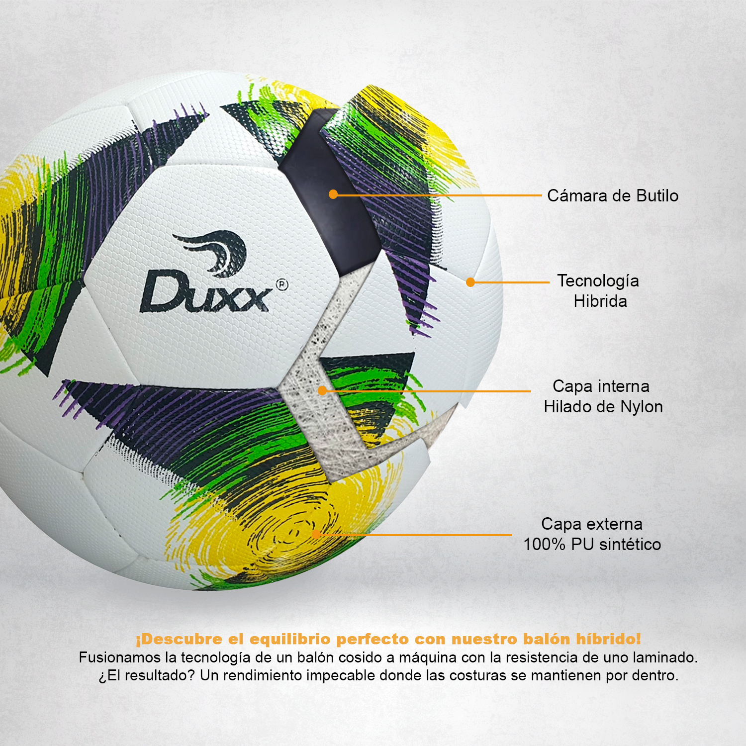 Balón Fútbol Soccer Duxx #5 Híbrido