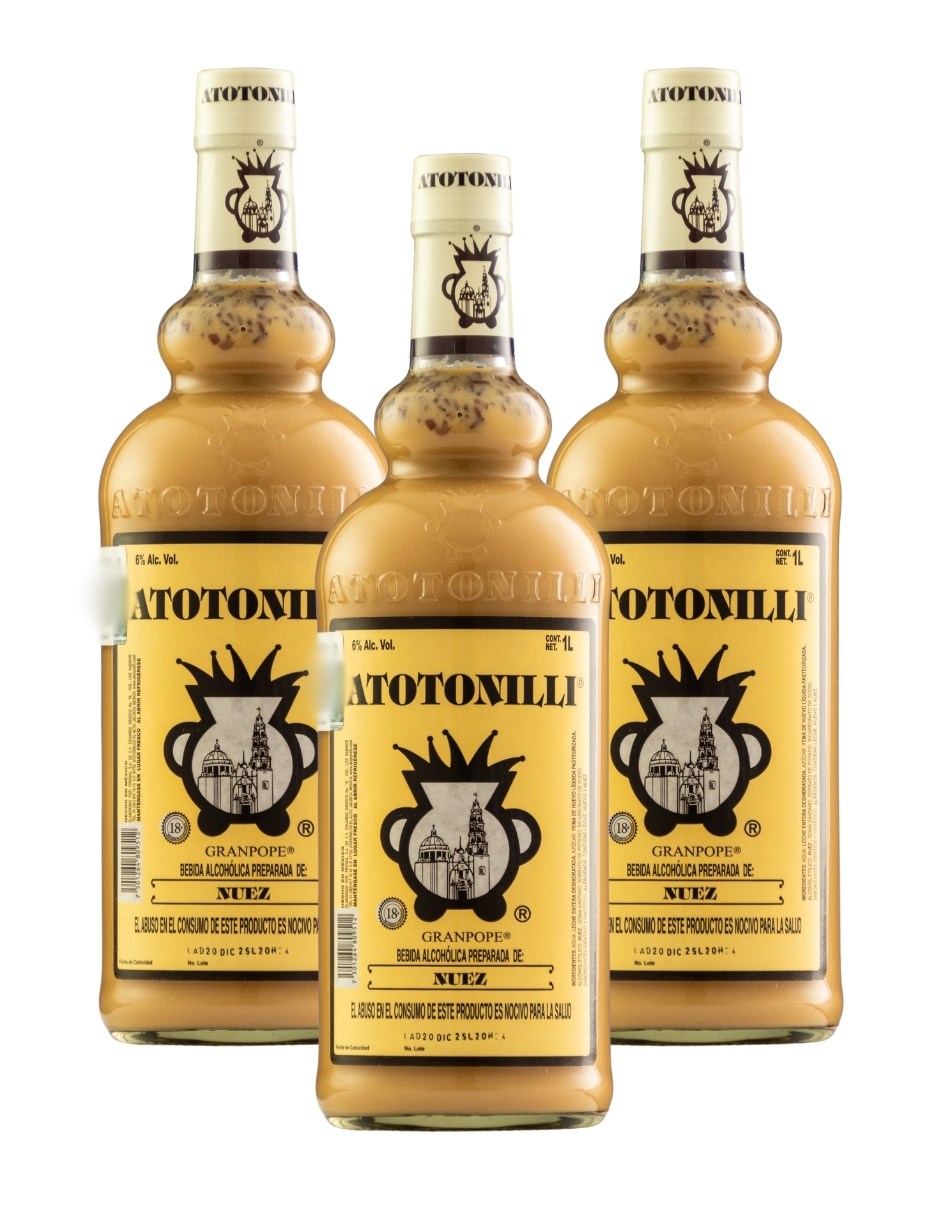Tripack Rompope Atotonilli Nuez 1000 Ml