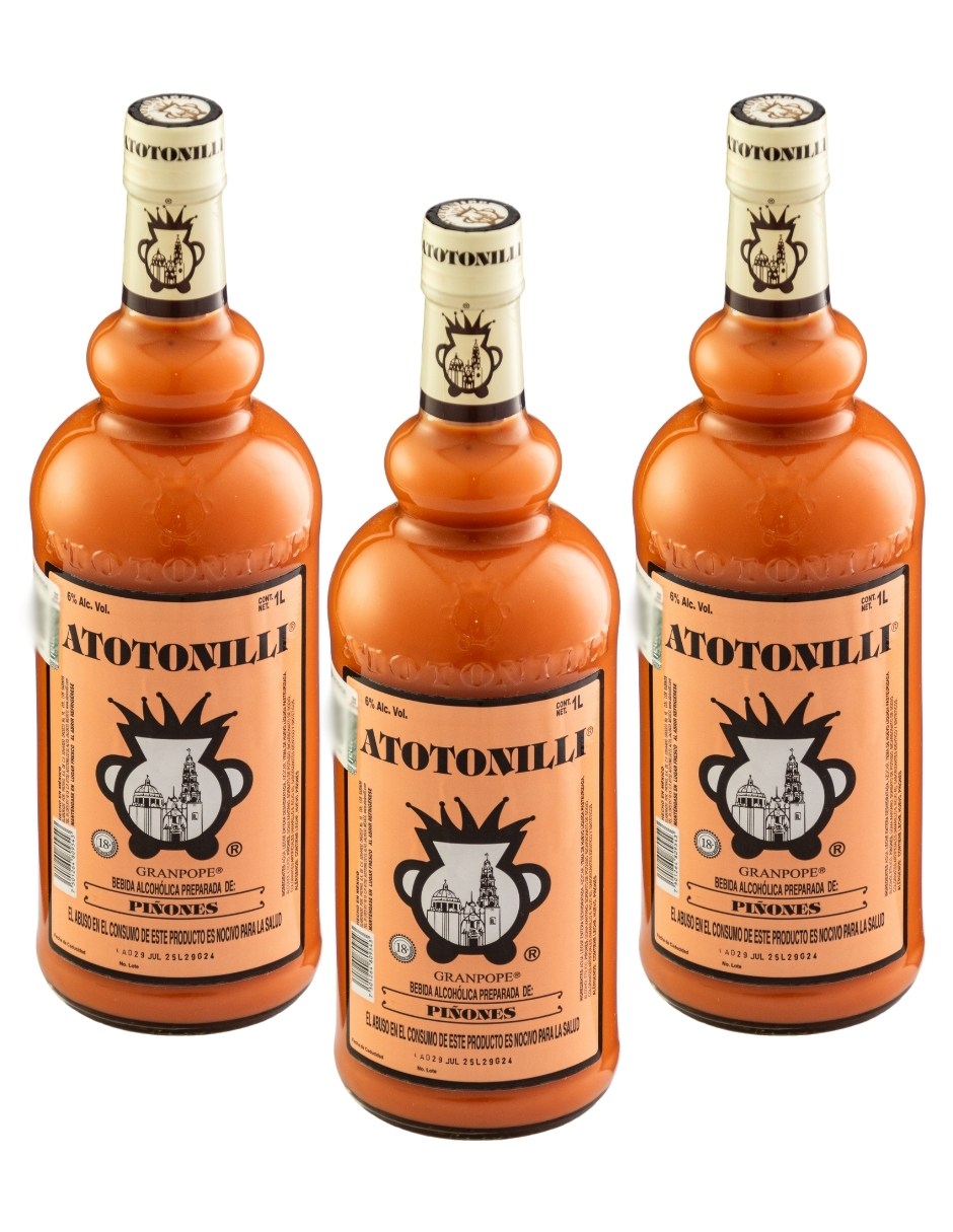 Tripack Rompope Atotonilli Piñon 1000 Ml