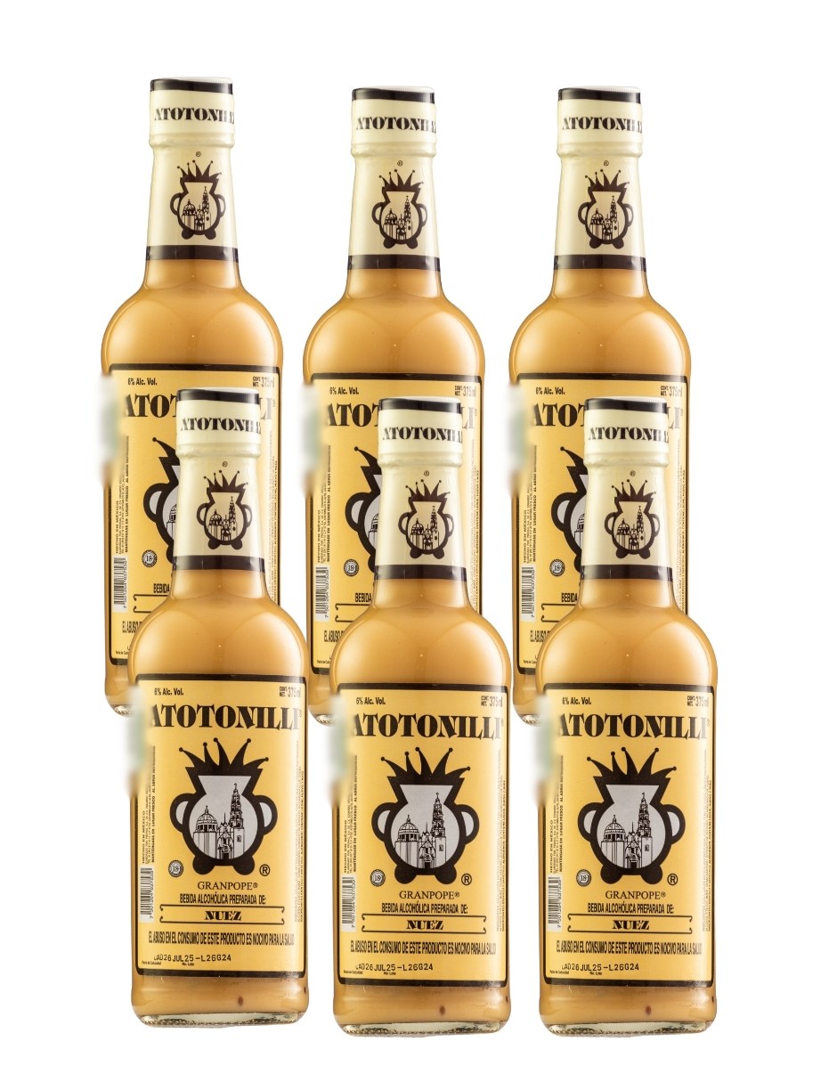 Six Pack Rompope Atotonilli Nuez 375 Ml