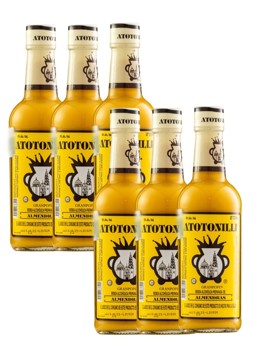 Six Pack Rompope Atotonilli Almendras 375 Ml