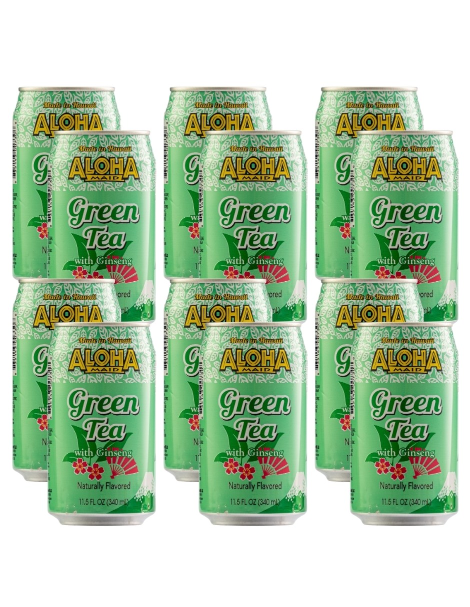 Doce Pack Té verde Aloha Maid con Ginseng 340 Ml