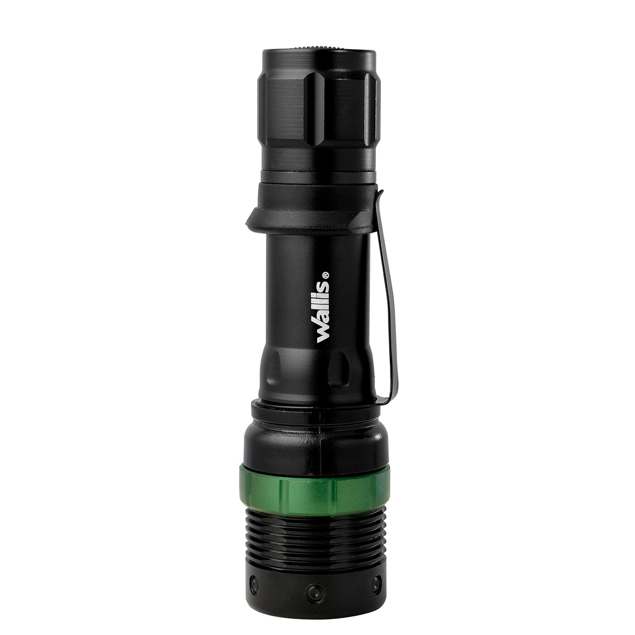 Linterna de luz LED, recargable con zoom, negro