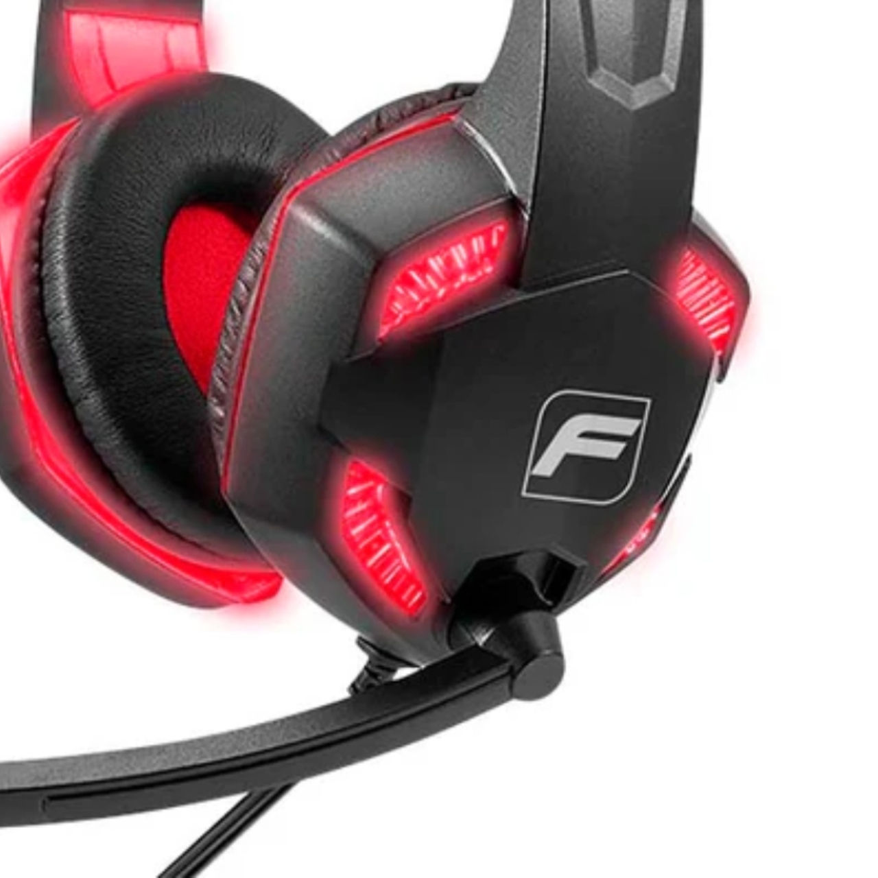 Audífonos Fussion HPG-001 C/Micrófono y Luz Gamer Rojo/Negro ENDY1