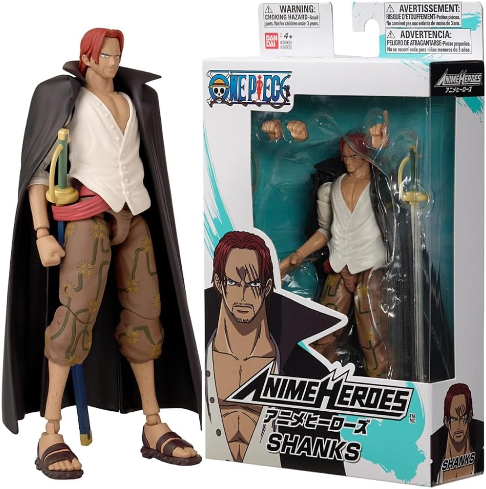 Shanks Anime Heroes One Piece Collectable Figura Articulada Bandai