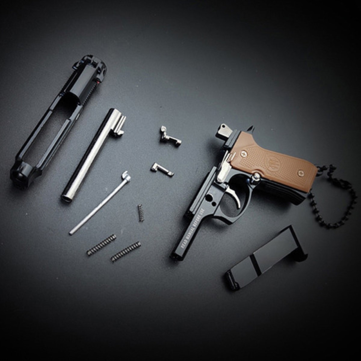 Llaveros De Armas Fuego Pistola Replica Beretta 92f Negro