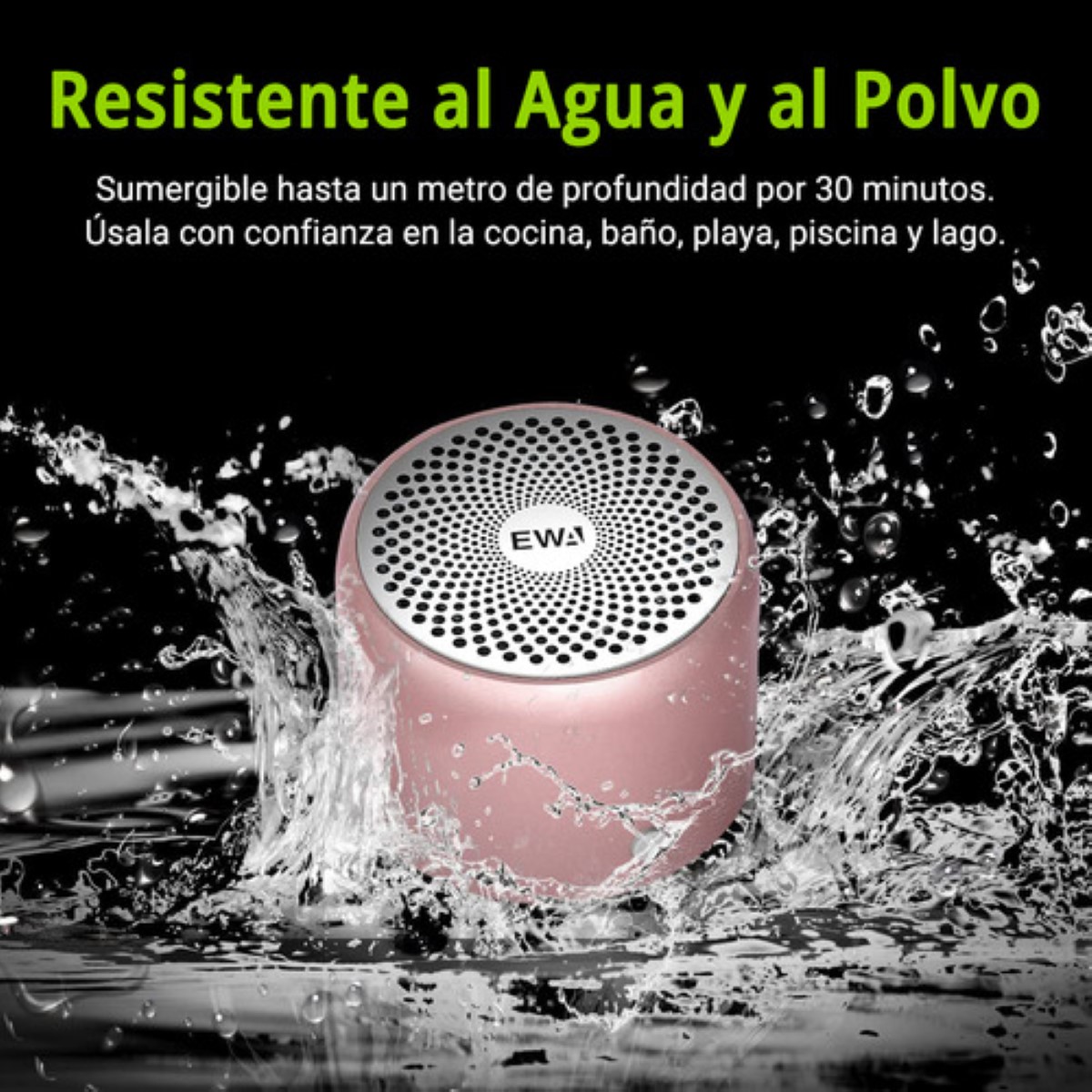 Bocina Ewa A106 Bluetooth Portátil Y Recargable Color rosa
