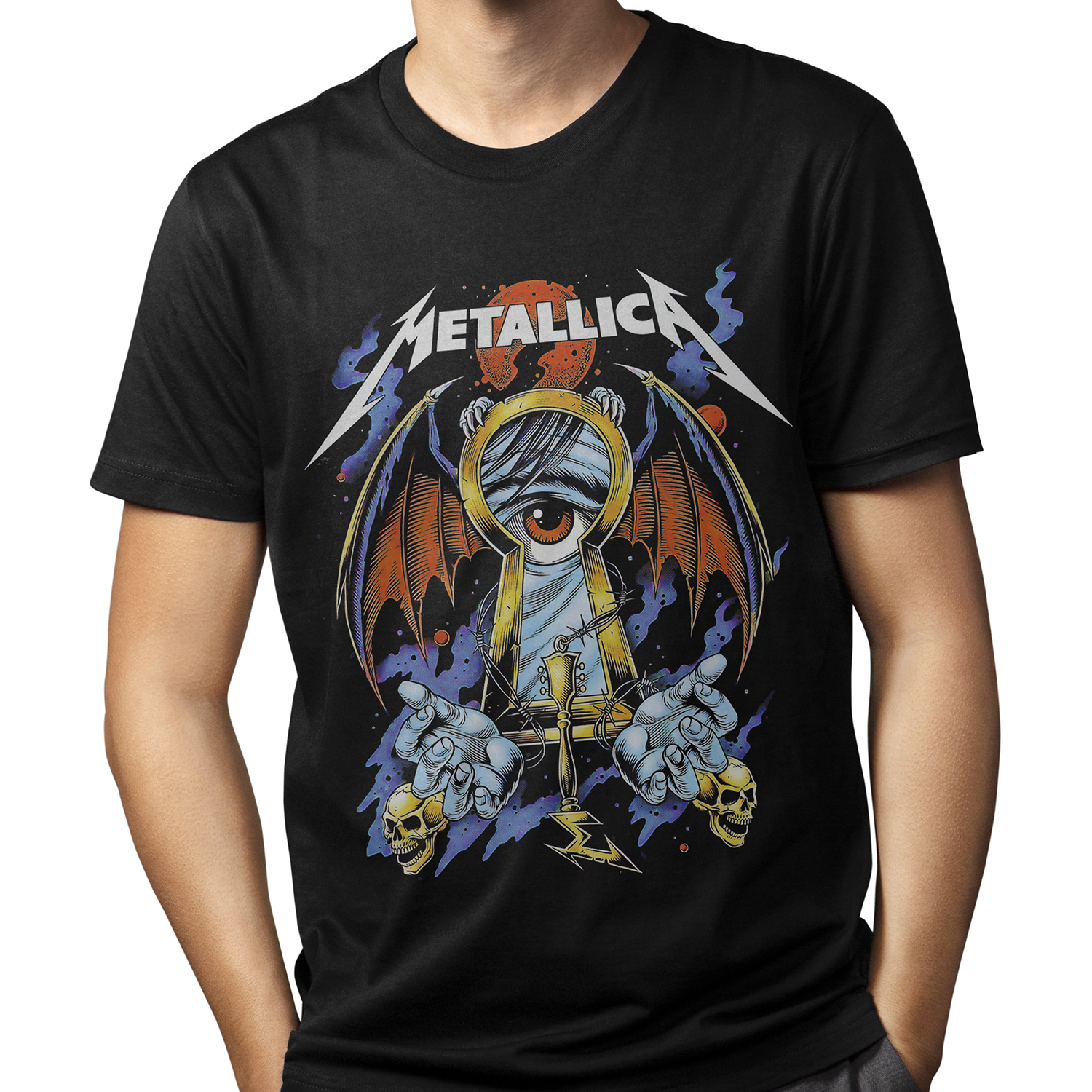 Playera para Hombre Metal Metallica Demon Eye Banda XOLO