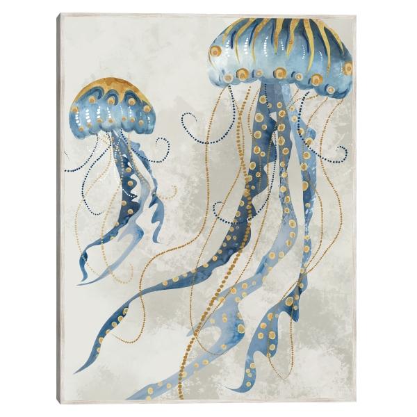 Medusas de mar II de Studio Arts - Impresión en Lienzo Enmarcado - Fine ...