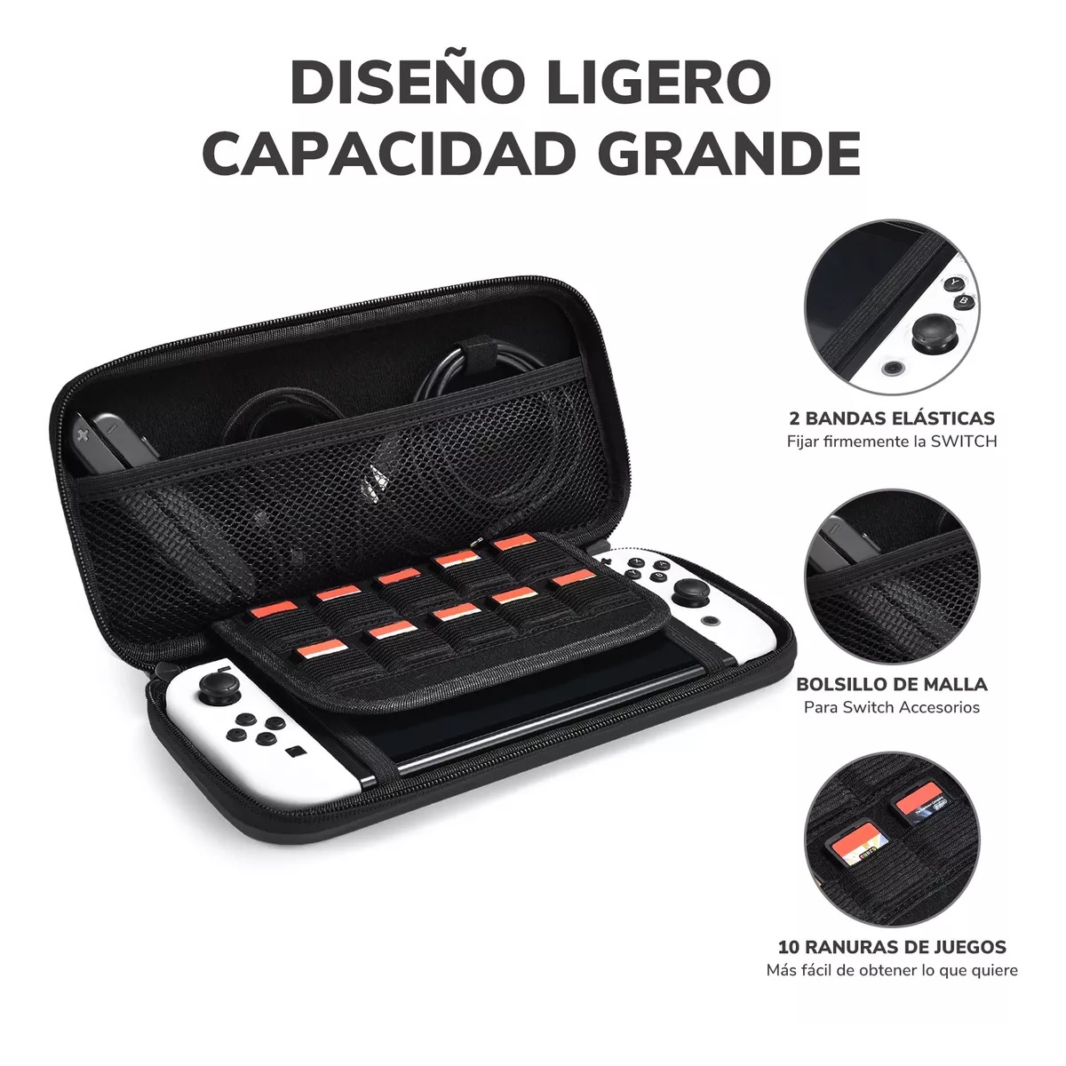 Funda Switch Estuche Kit De Accesorios Para Nintendo
