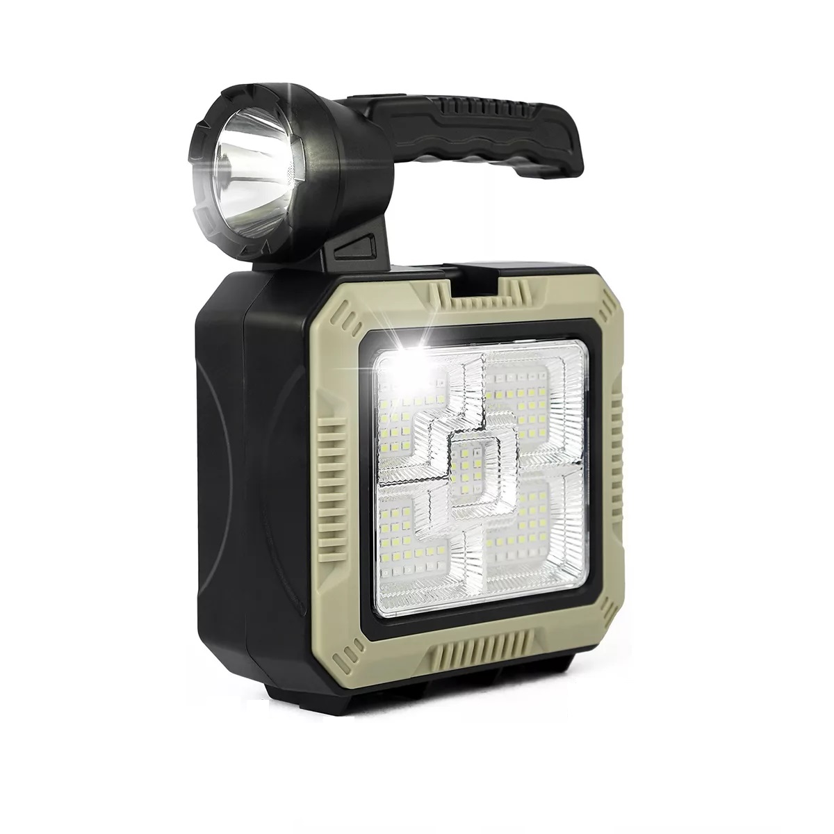 Lampara Táctica Led Recargable Impermeable Energía Solar Luz