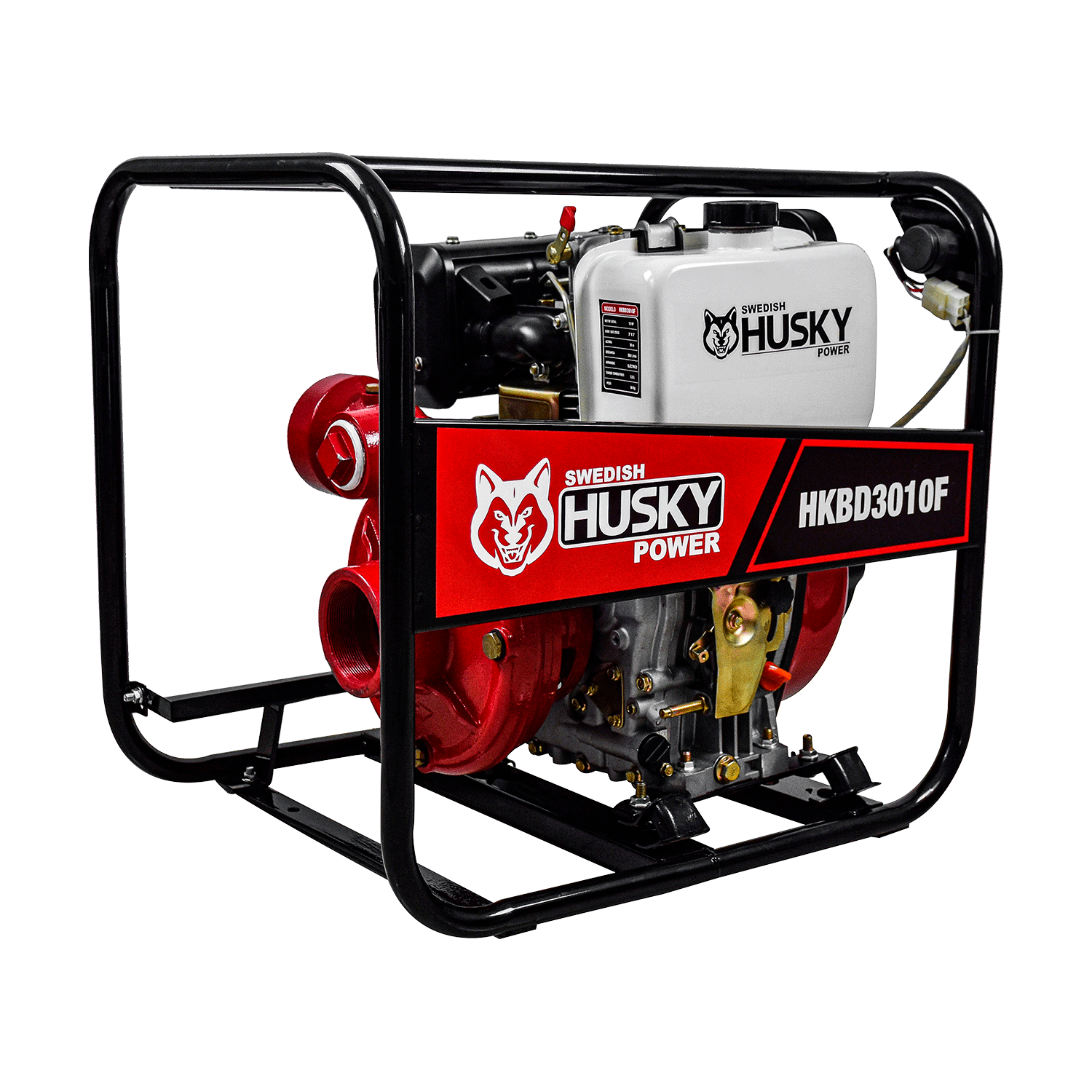 BOMBA DE AGUA AGRICOLA DIESEL PROFESIONAL SWEDISH HUSKY POWER 10 HP 3X3 ELÉCTRICO 4 TIEMPOS ...