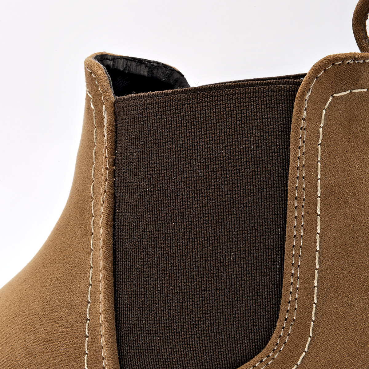 Rojo Cereza Botin Casual Gamuza Mujer Tacon 5cm Tubo 11cm Color Camel E9