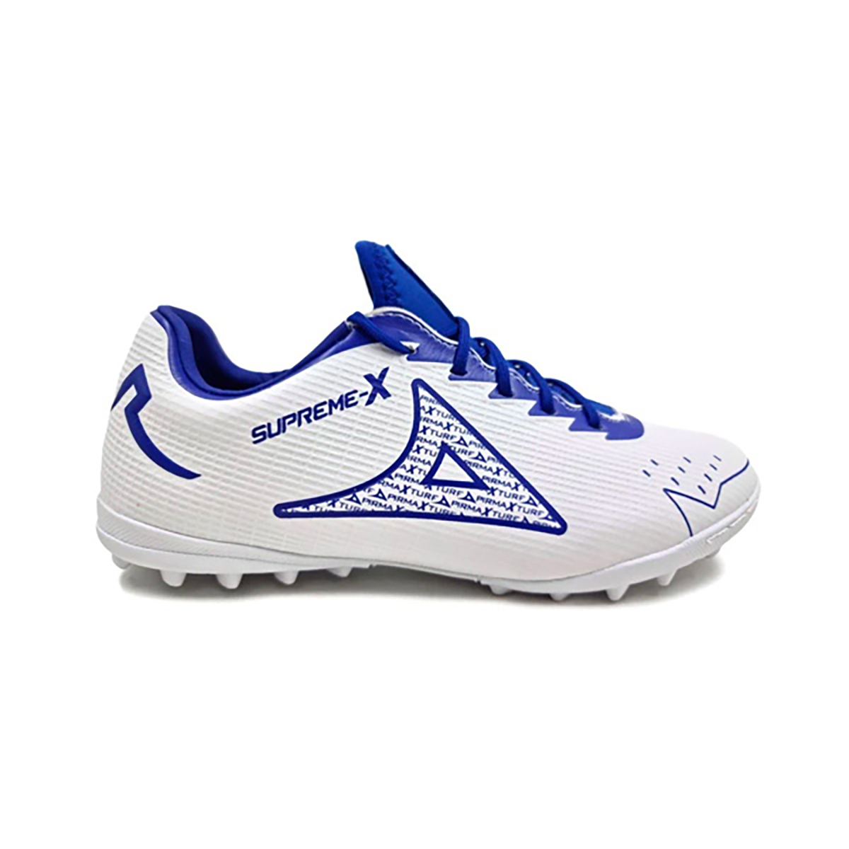 Pirma Supreme X Turf 3045 tenis fútbol rápido blanco azul ligeros