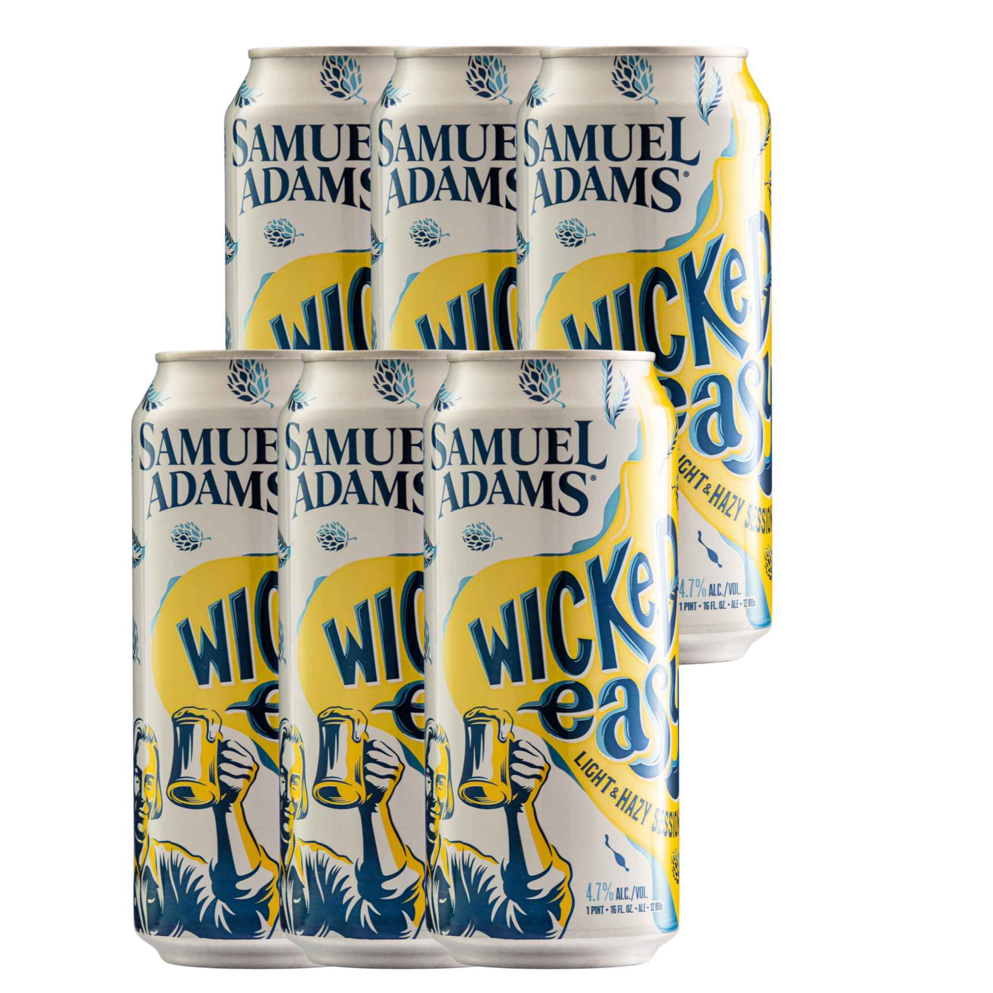 Six Pack Cerveza Samuel Adams Wicked Easy Lata 473 Ml