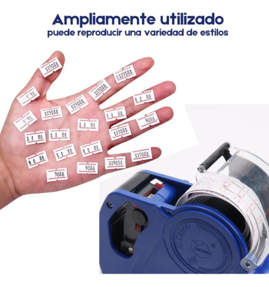 Pistola Etiquetadora Precio Manual 8 Digito 10,000 Etiquetas AZUL