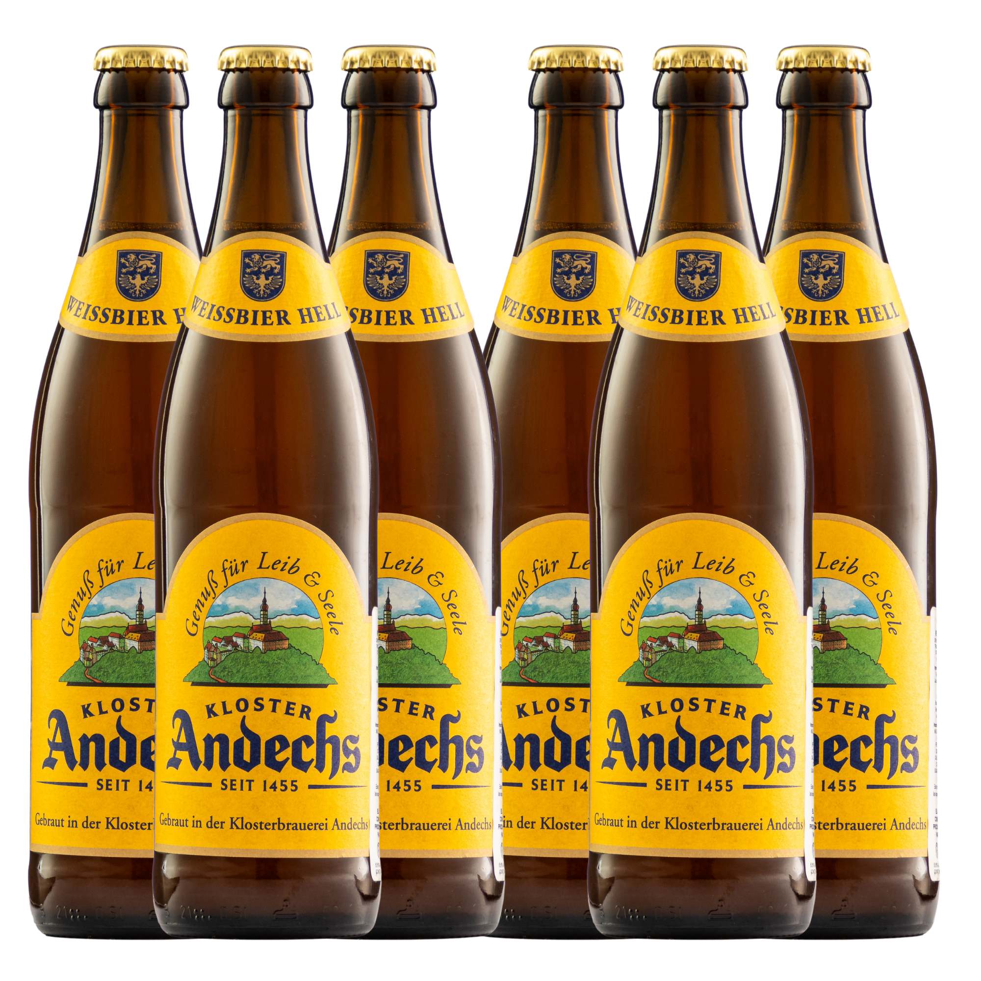 Six Pack Cerveza Andechs Weissbier Hell 500 Ml