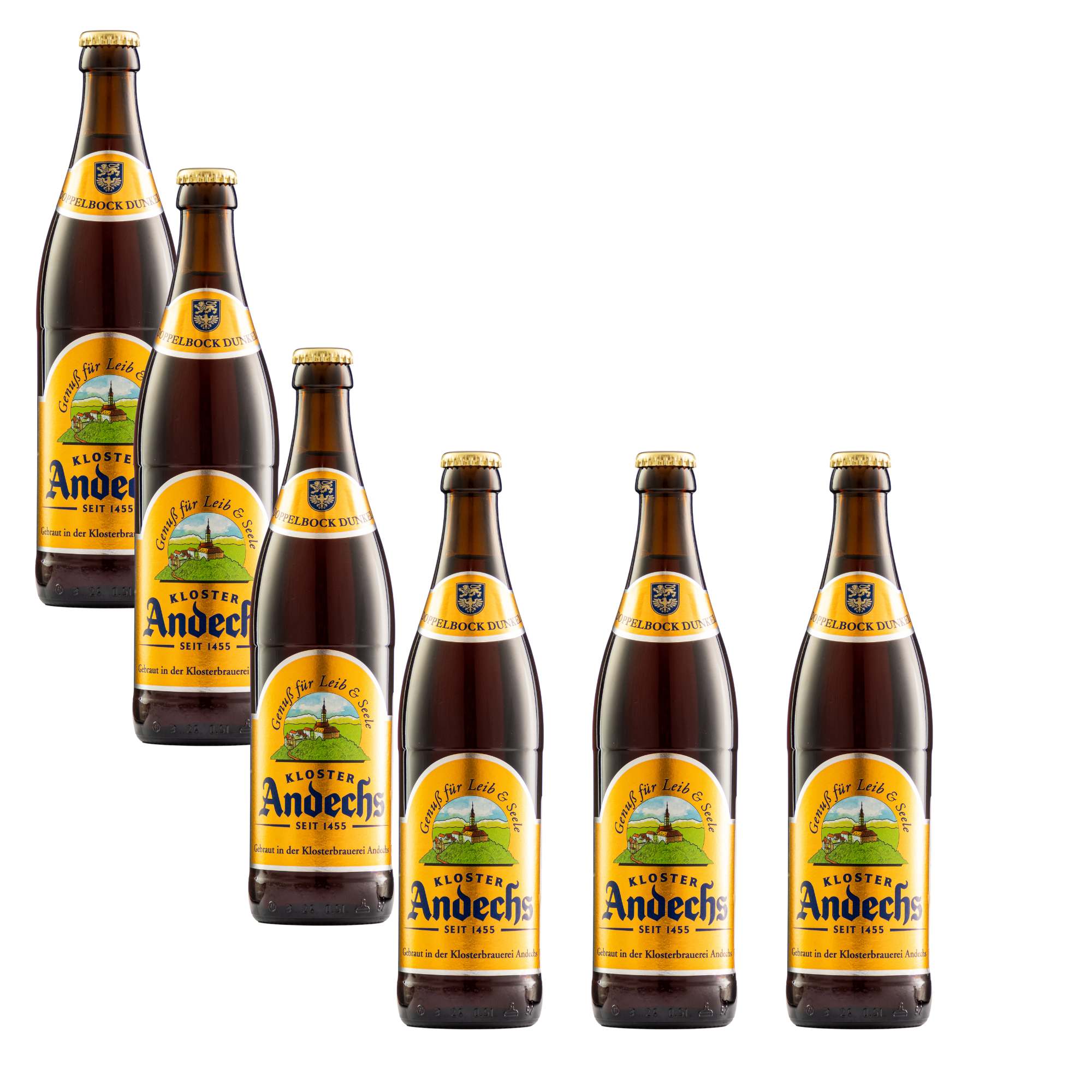 Six Pack Cerveza Andechs Doppelbock Dunkel 500 Ml