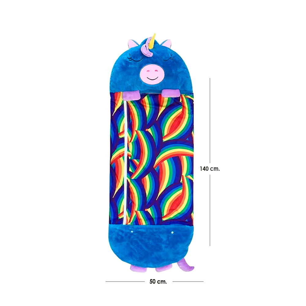 Ilios Innova | Saco para Dormir con Almohada Unicornio Multicolor para Niño