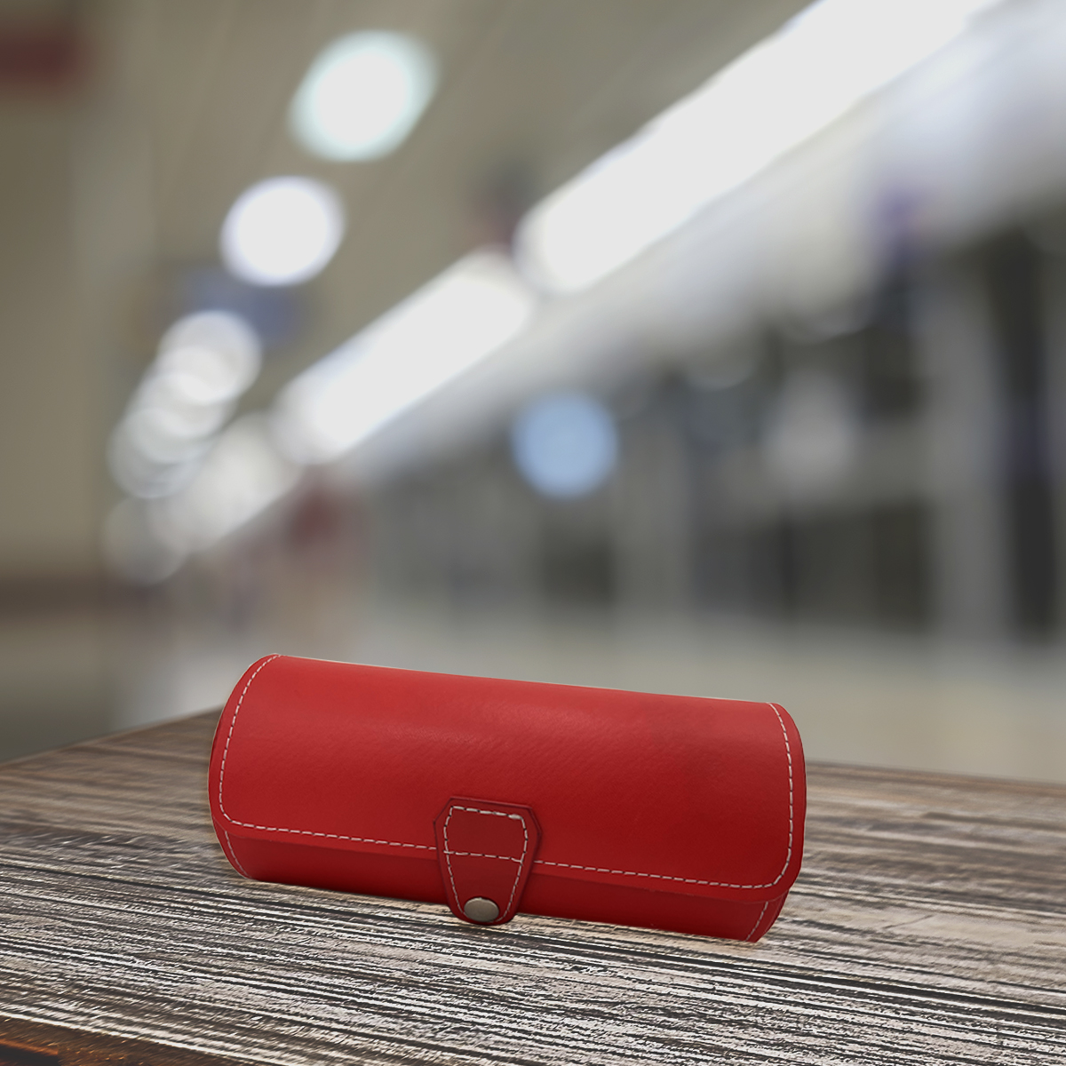 Ilios Innova | Relojero redondo rojo con almohadillas extraíbles de ...