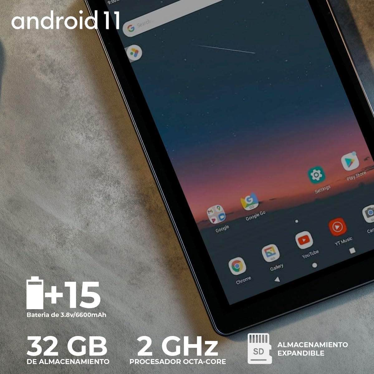 ONN Surf Tablet 2.0 GHz Quad-Core, 32 GB de almacenamiento, 2 GB de RAM ...