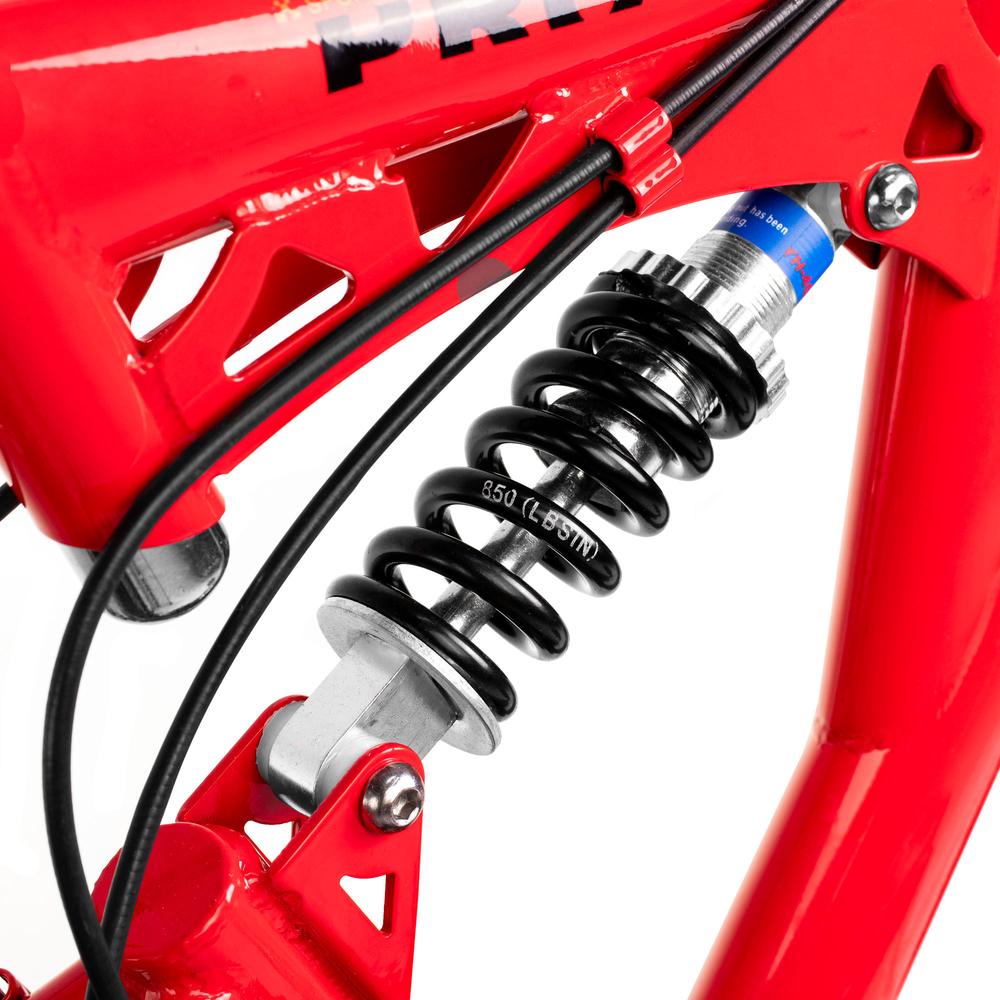 Bicicleta R 24 doble suspension 6 velocidades roja Ryno