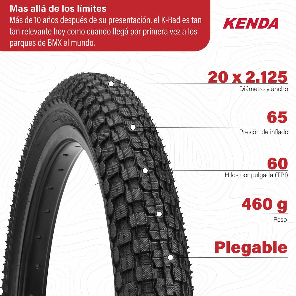 Llanta para bicicleta R20 x2.125 K-Rad K905 Kenda