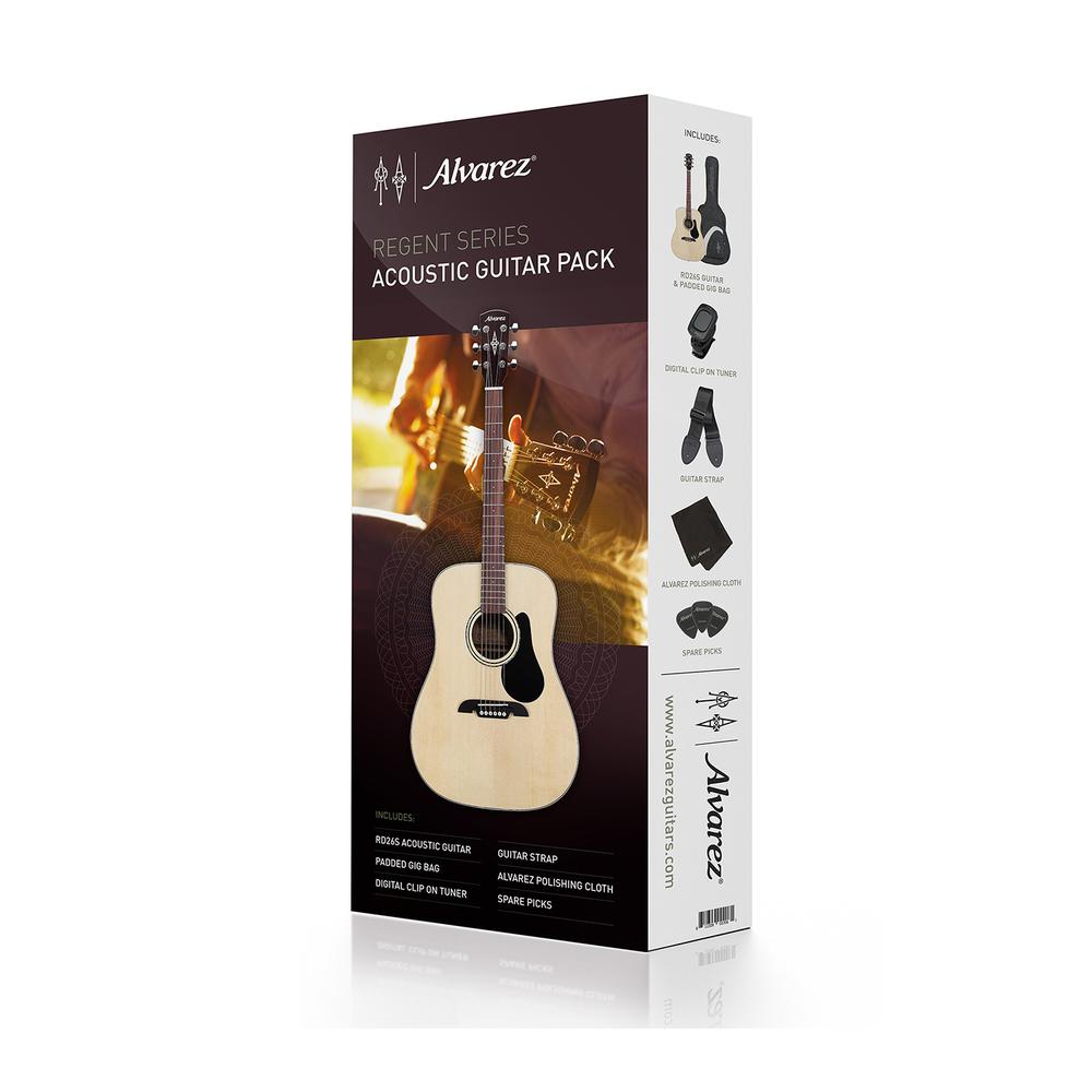 Paquete de Guitarra Acústica Dreadnought RD26S-AGP-EXP ALVAREZ.