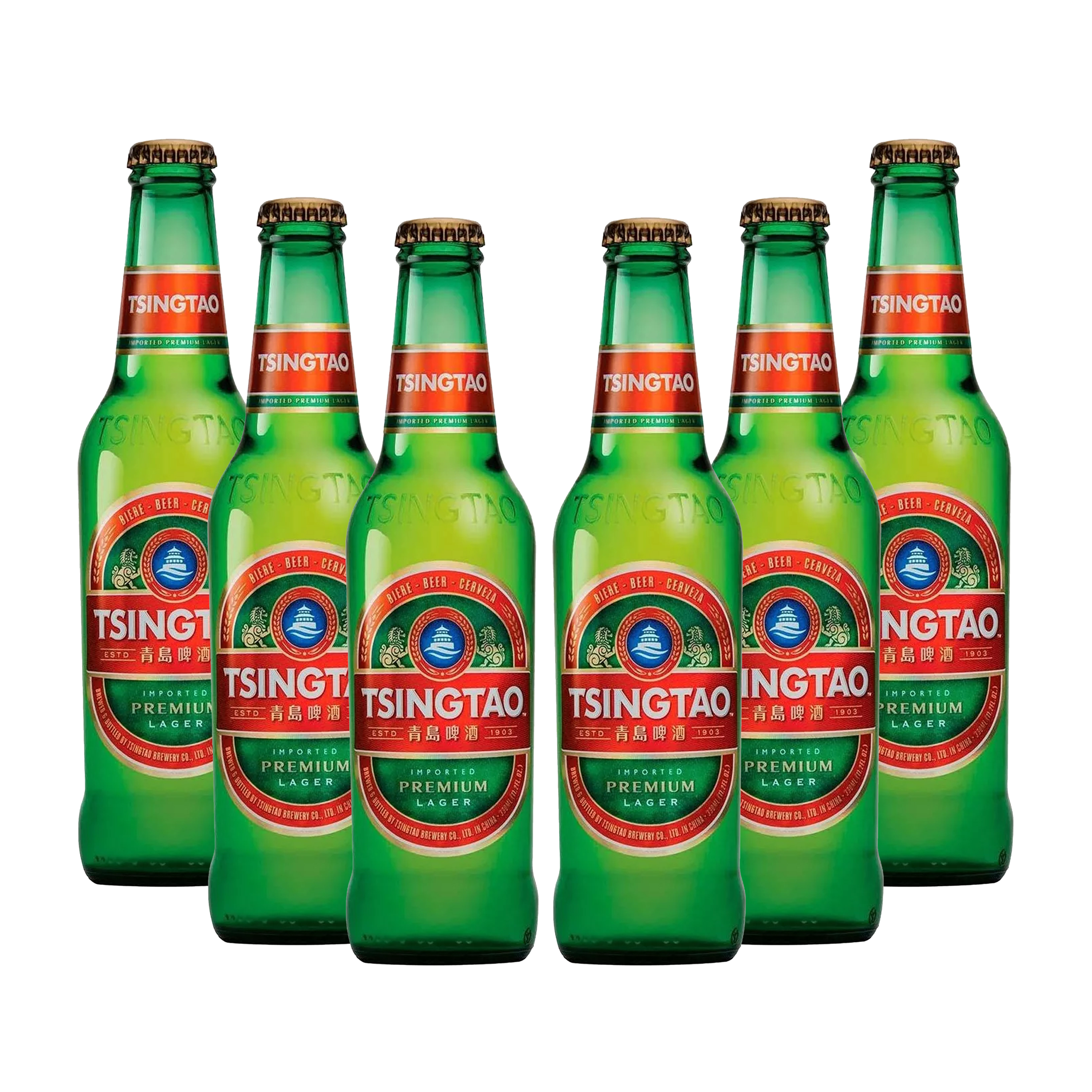 Six Pack Cerveza Tsingtao Pilsner 330ml C/u