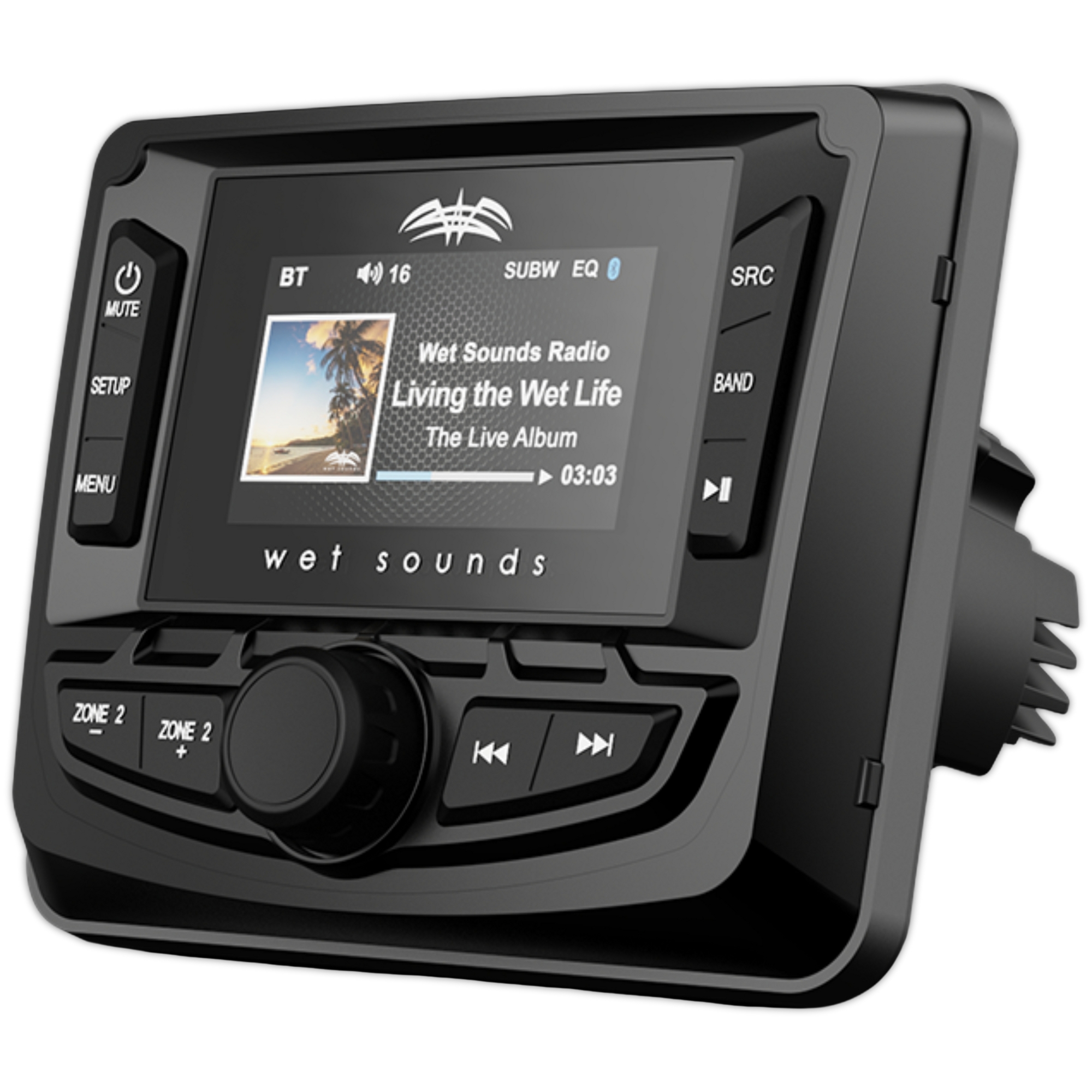 Estéreo Marino Wet Sounds WS-MC-2 Bluetooth FM AUX USB Android iOS