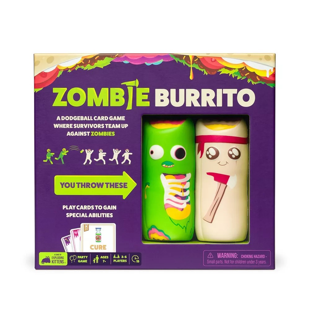 Zombie Burrito Exploding Kittens Juego de 3 a 6 Jugadores