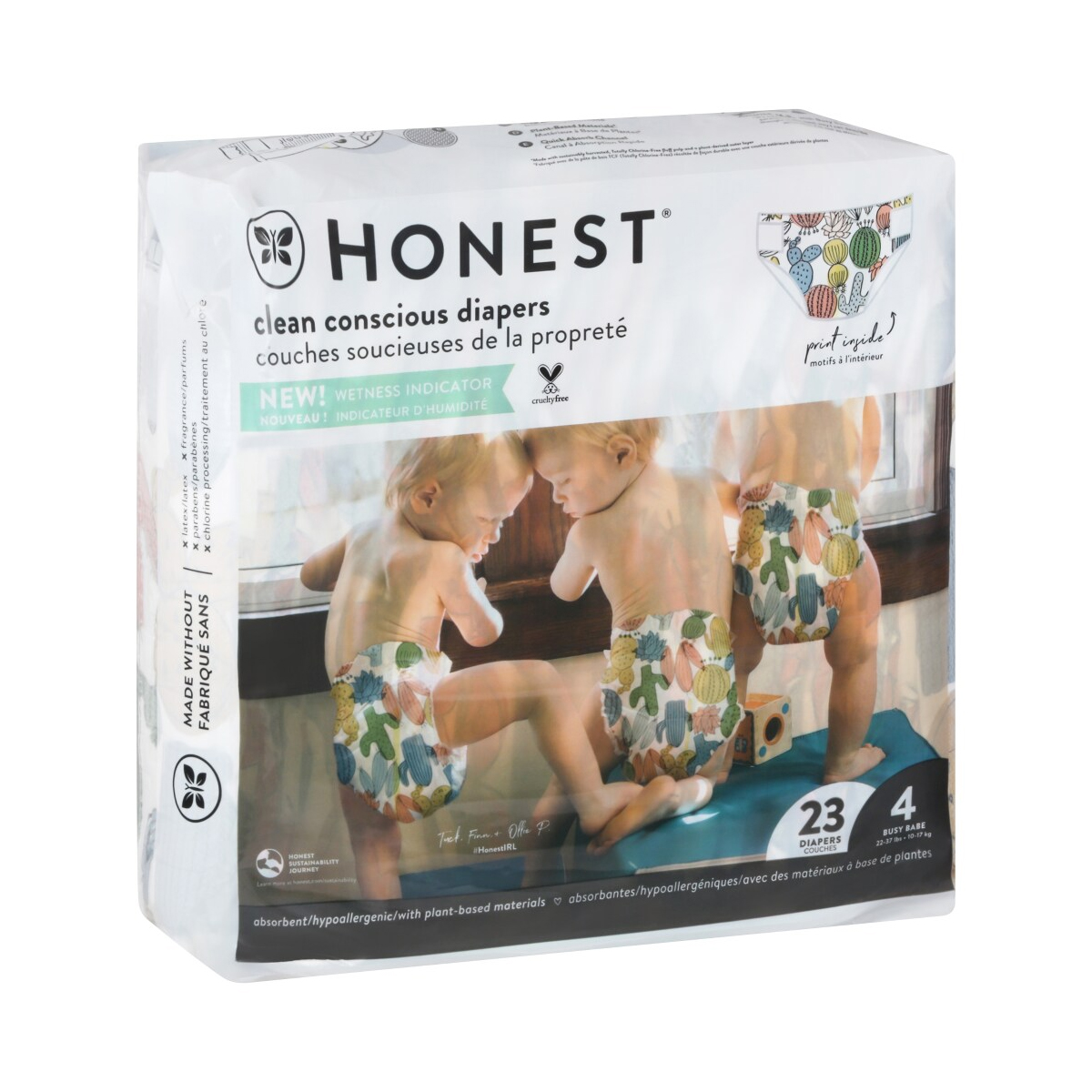 Pañales Honest Talla 4 Cactus Cuties 23pz
