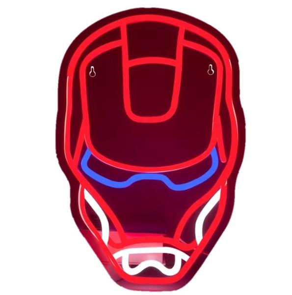 Letrero De Neón Iron Man Marvel Para Decoración 38 Cm