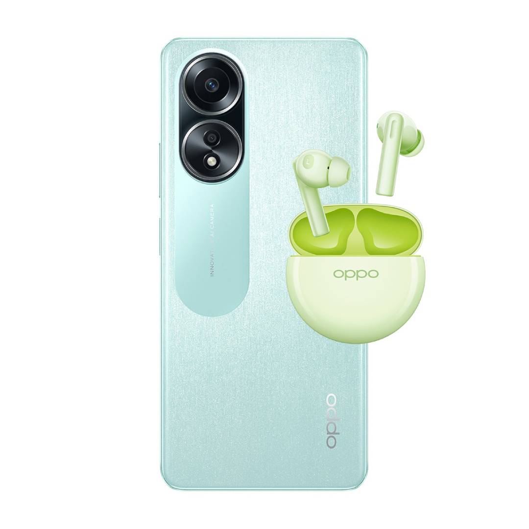 Bundle Oppo A58 8/256gb Verde Telcel+ Enco Buds2 De Regalo