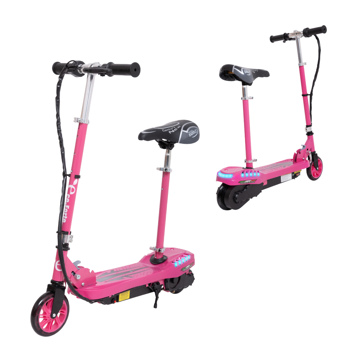 Scooter Patín Eléctrico Eco-forte Luces Cd06-s 120w 12km/h Rosa