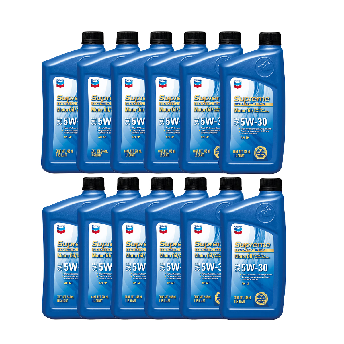 Aceite Para Motor A Gasolina Chevron Supreme 5w-30 12pz