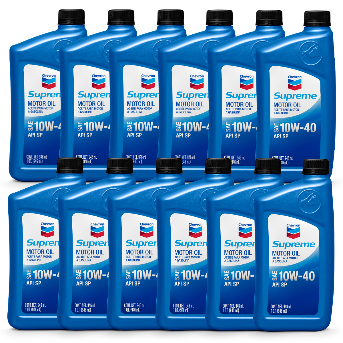 Aceite Para Motor A Gasolina Chevron Supreme 10W-40 12pz