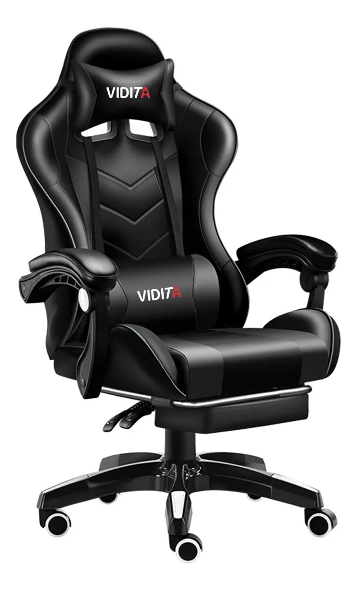 Silla Gamer Vidita GX2000 Vidita Vidita ergonómica negra con tapizado ...