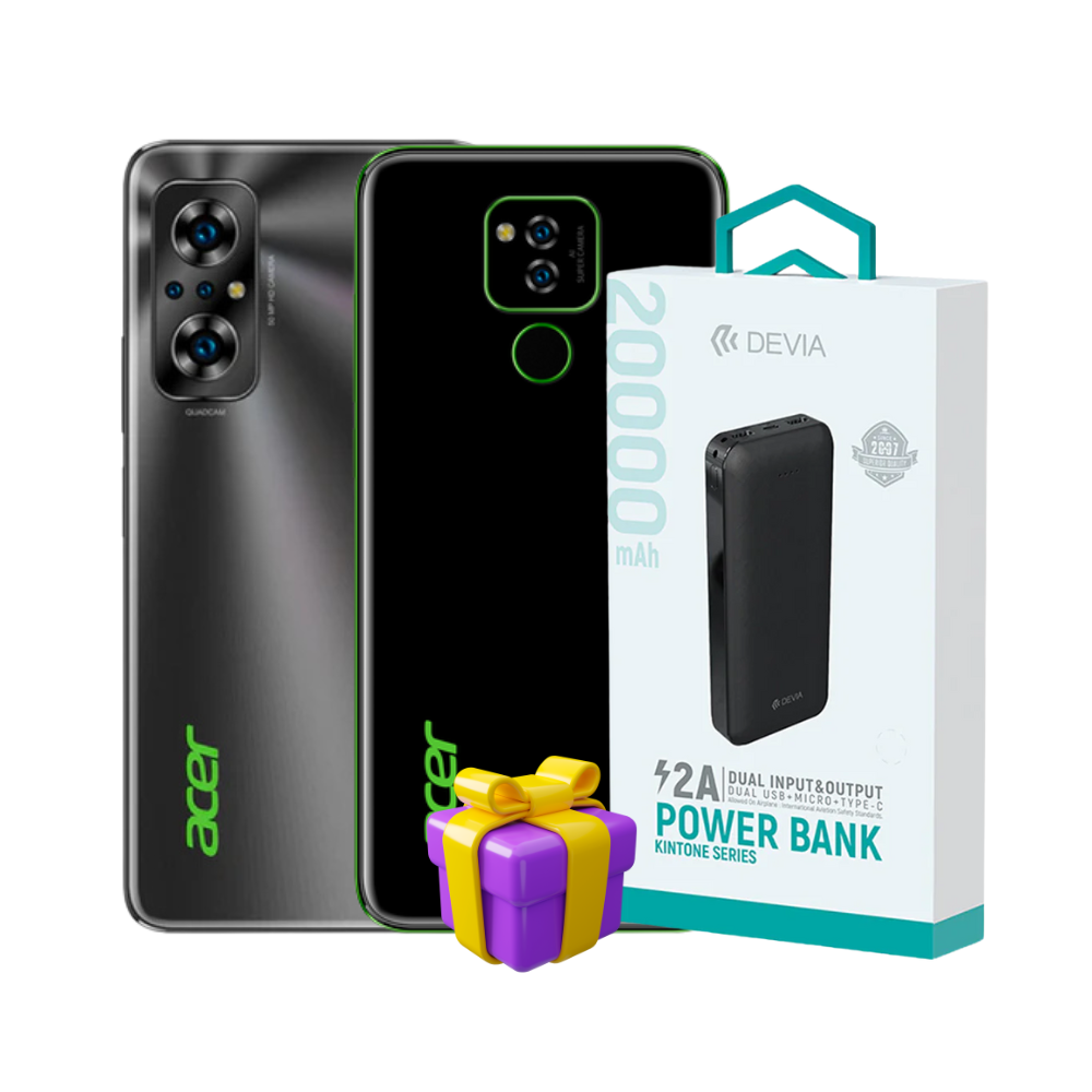 Combo Acer A60L Negro + AX61 + Devia Batería Portátil 20k mAh