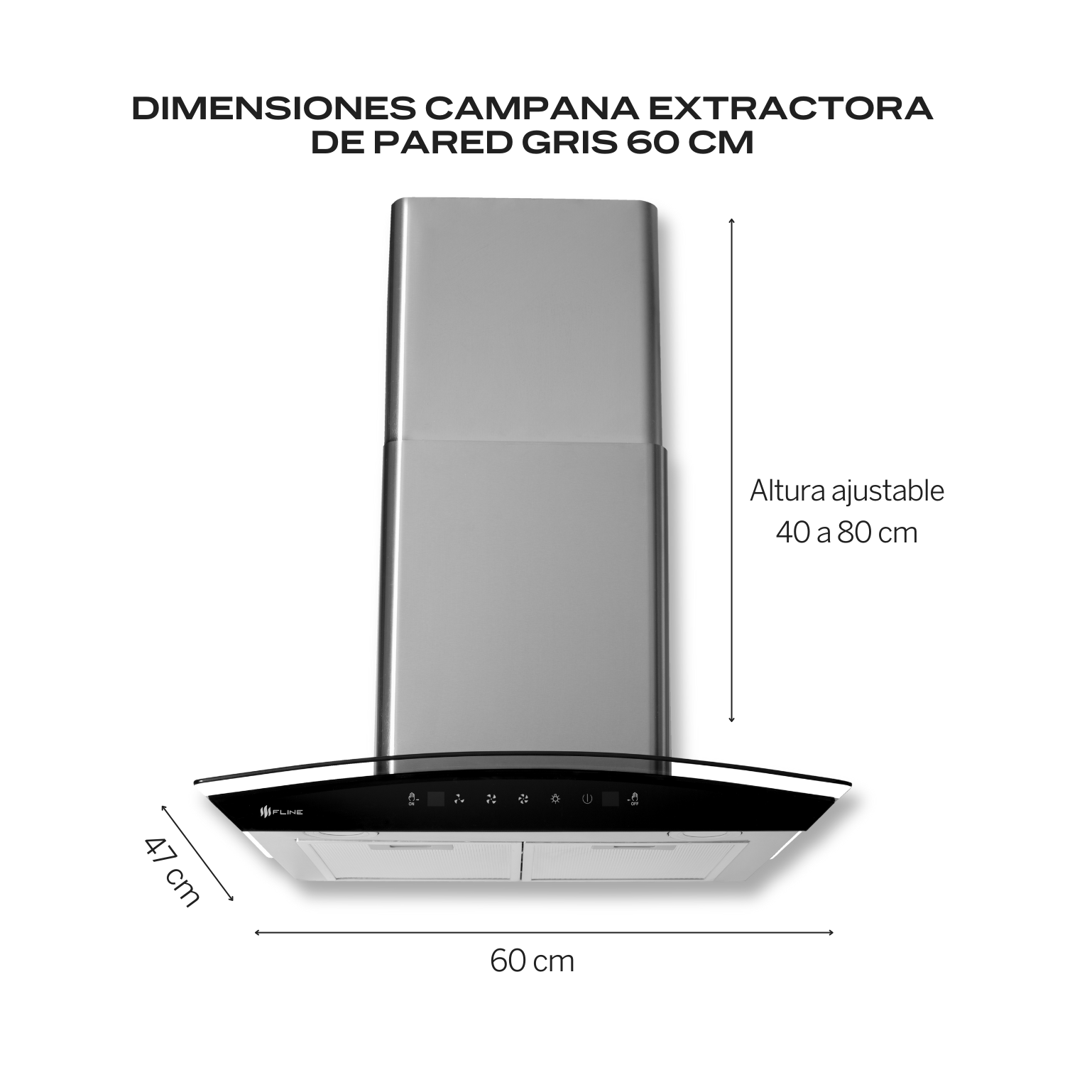 Combo parrilla de gas y campana extractora 60 cm cristal curvo | De ...