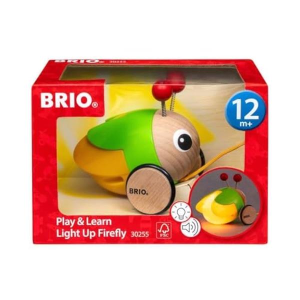 BRIO Infant Toddler 30255 - Pull Along Light Up Firefly - Wood Pull ...