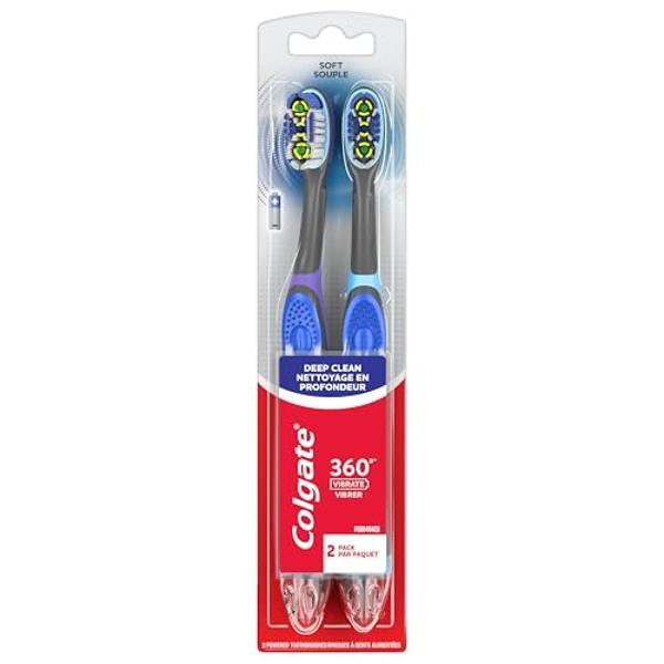 Colgate 360 Vibrate Deep Clean Battery Operated Toothbrush Pack ...