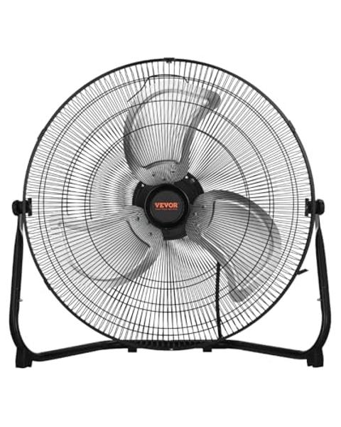 VEVOR Floor Fan, 3 Speeds High Velocity Heavy Duty 20 Inch Industrial ...