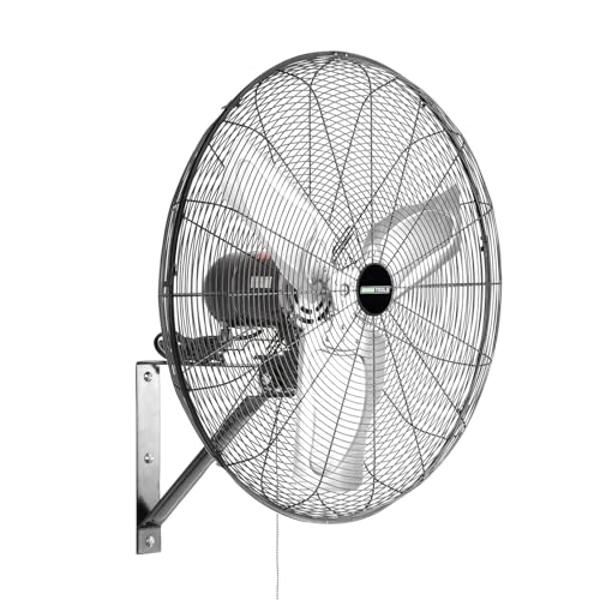 OEMTOOLS OEM24883 24" Oscillating Wall Mount Fan, 6500 CFM Airflow, 3 ...